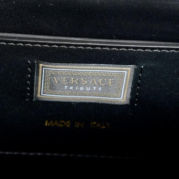 Versace | Bags | Versace Tribute Python Leather Shoulder Handbag | Poshmark